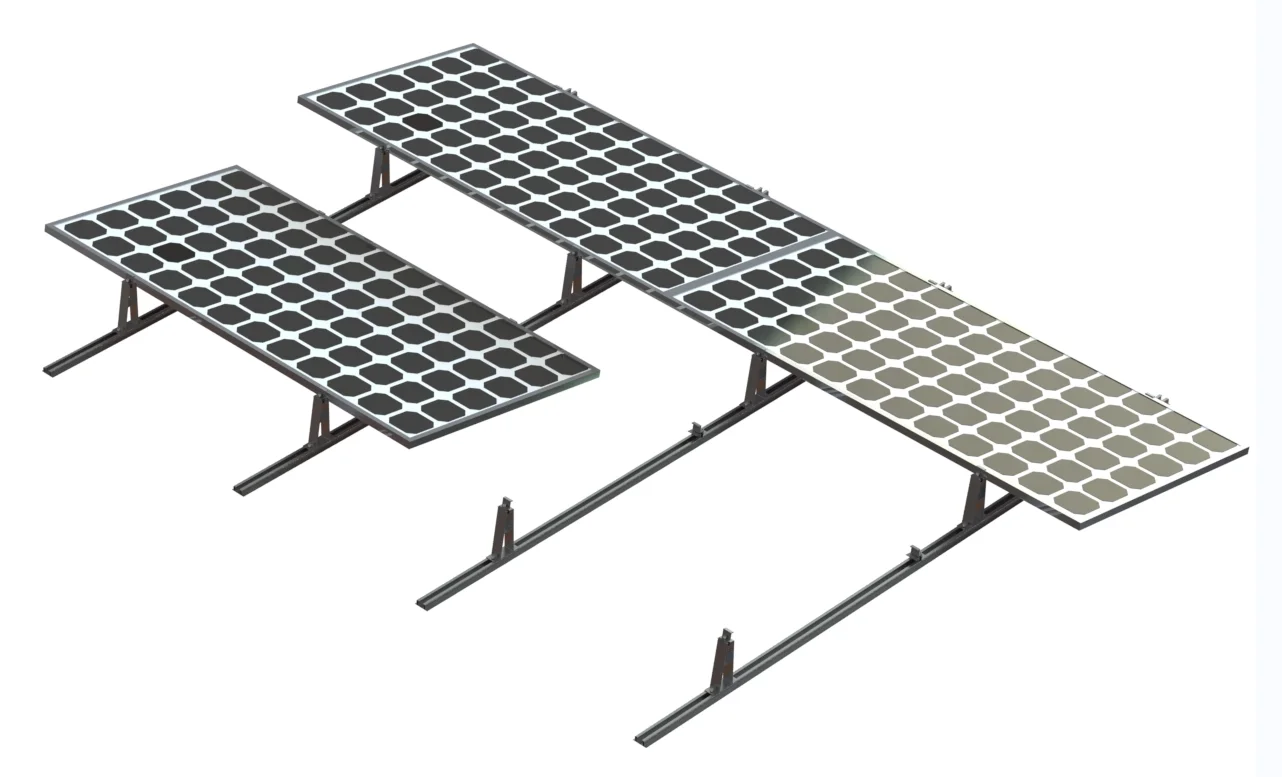 Ballasted Solar Mounting System East-west Pv Flat Rooftop Aluminum ...