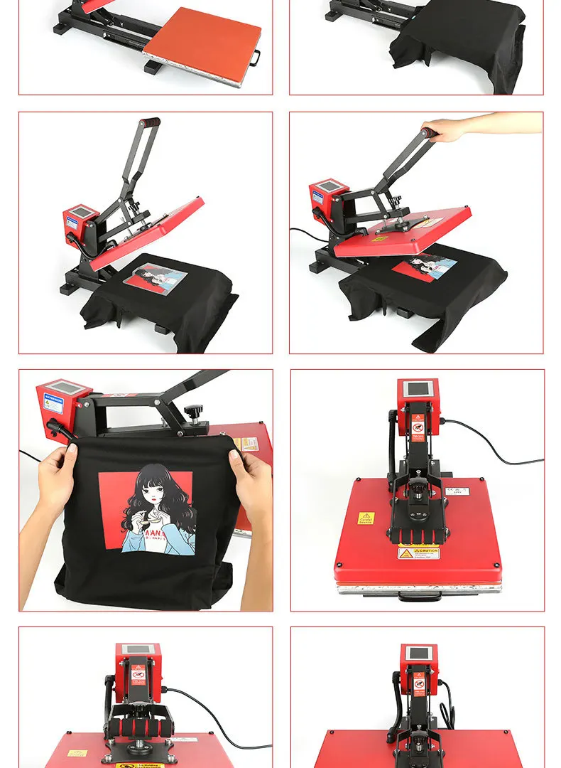 Factory Direct 38x38cm Drawer Type High Pressure Red Transfer Heat ...