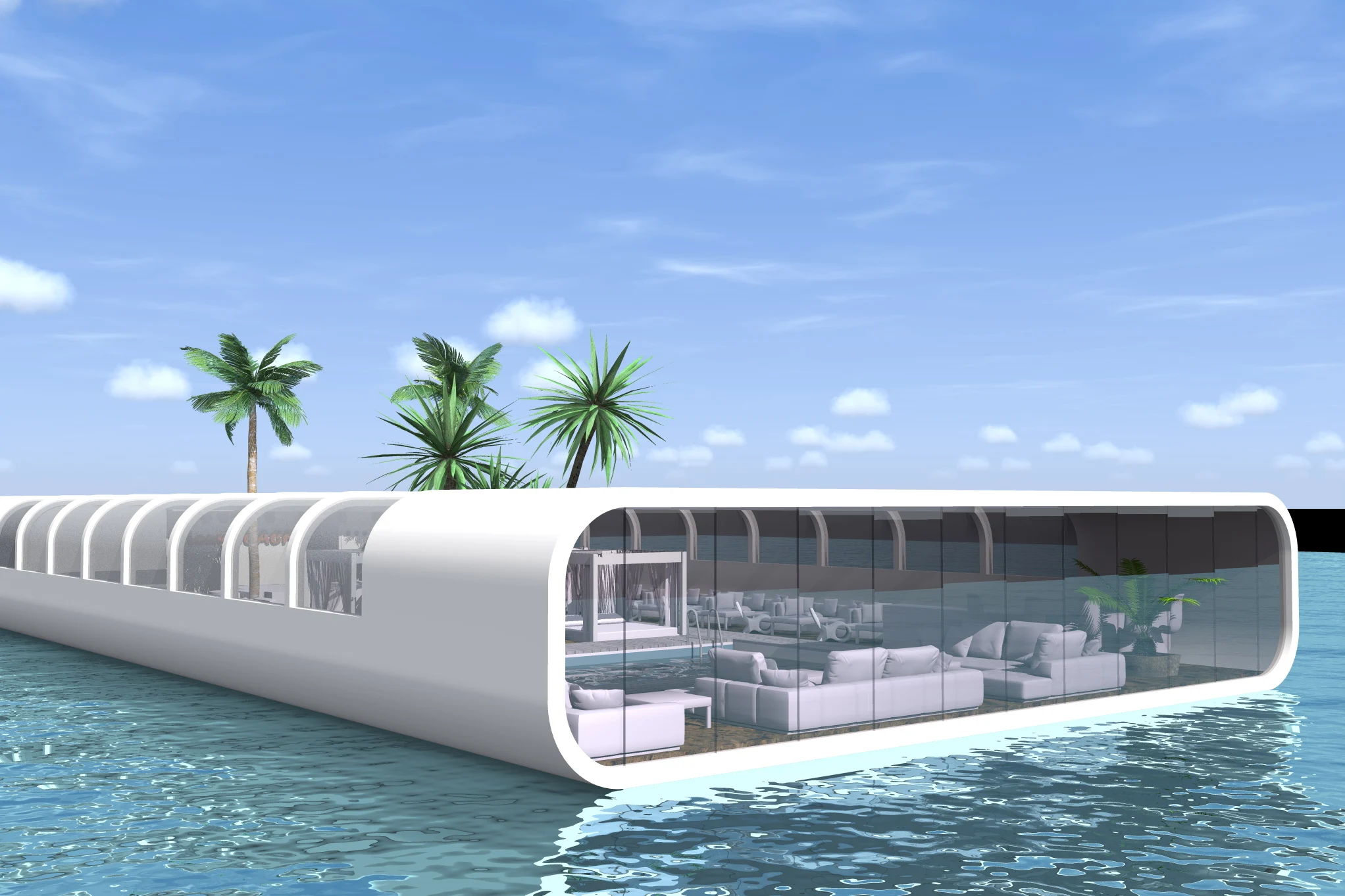 Luxury Water Club Floating Villa Leisure Floating Club Floating ...