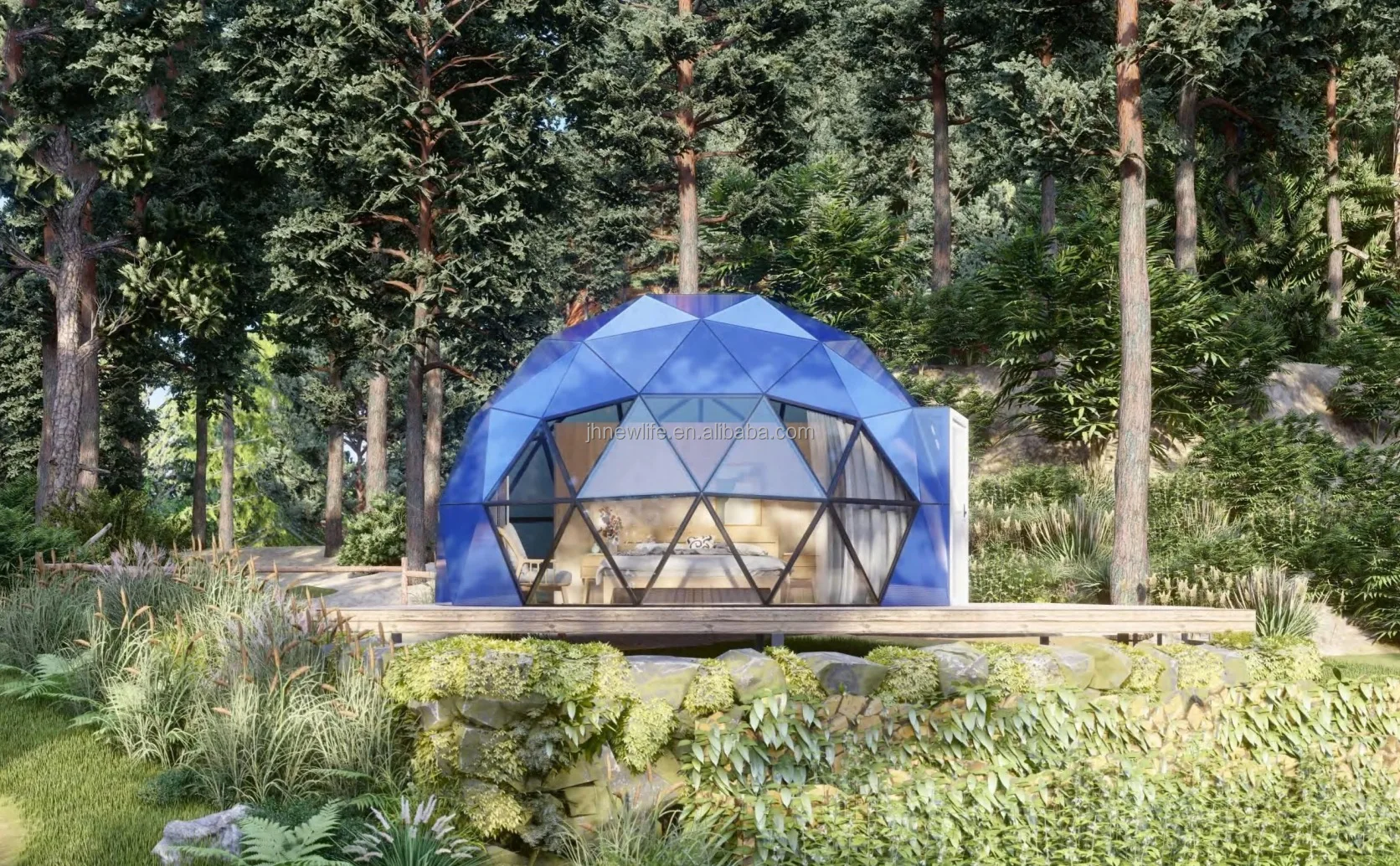 Camp Honeycomb Pod Aluminum 6M 8M 10M Glamping Camp Igloo Glass ...