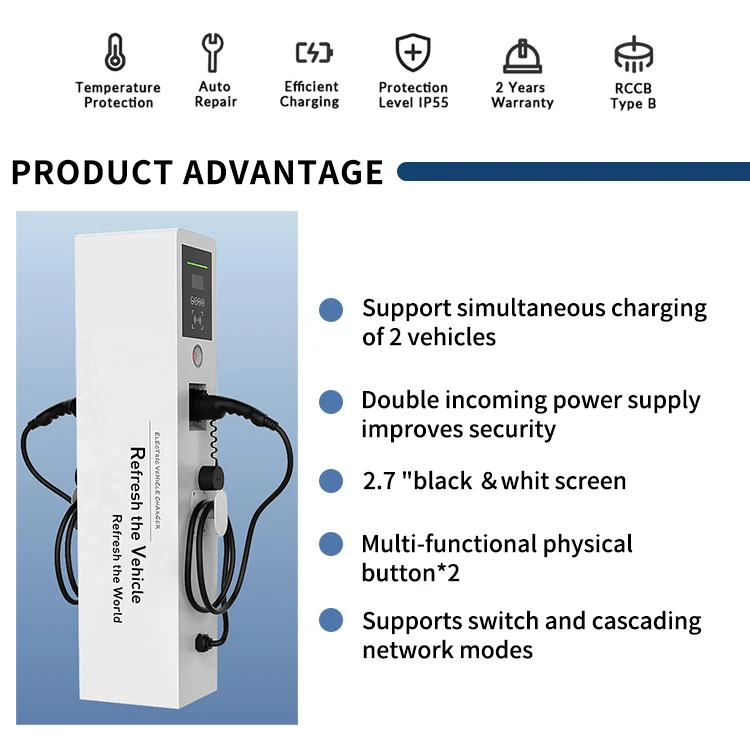 Factory Good Performance Electric Vehicle Dual Ac Charger 14kw Double ...