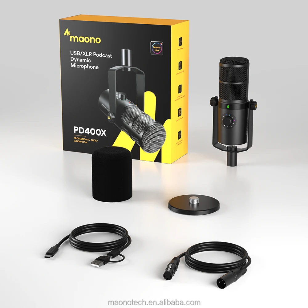 MAONO PD400X USB/XLR Dynamic Microphone for Podcasts & Gaming