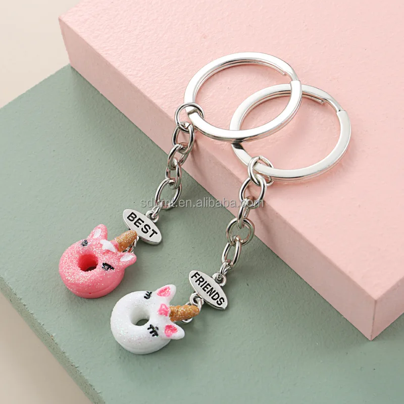 Various Donuts Acrylic Bead Doughnut Resin Cheese Strawberry Key Ring ...