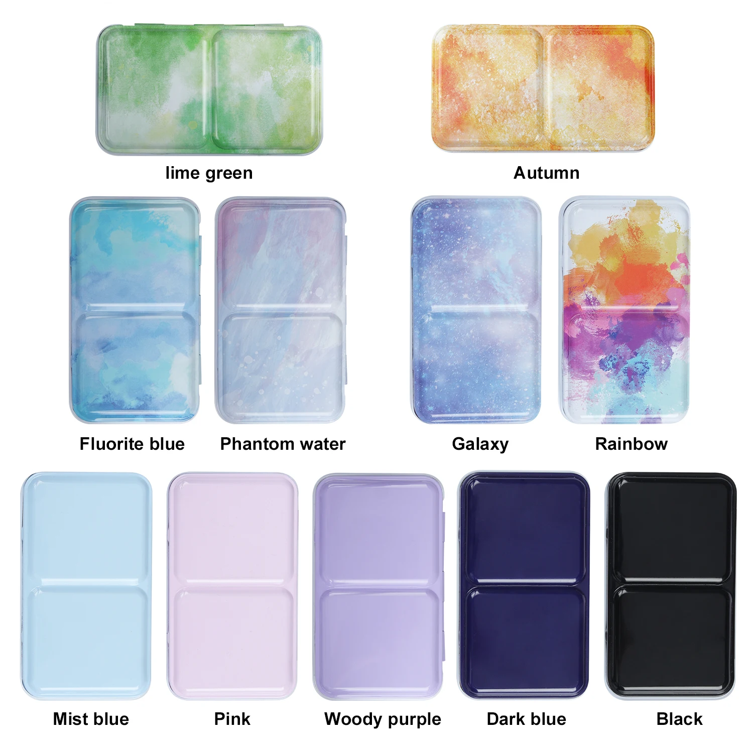 11 Color Aquarell Metal Box Watercolour Palette Paint Case Empty ...