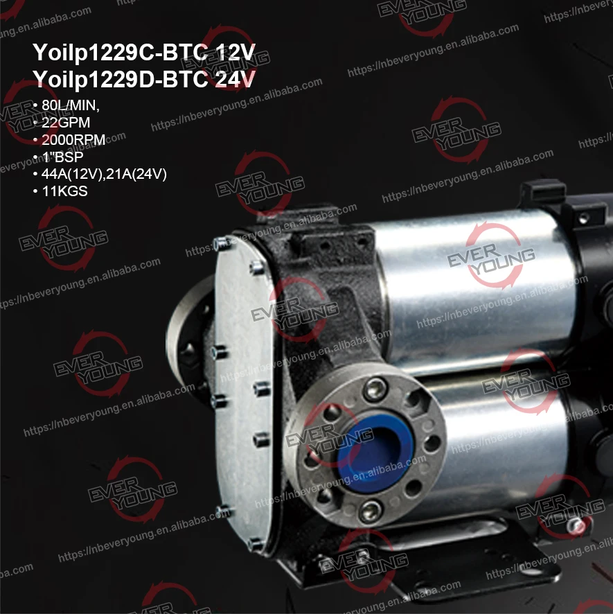 High Volume Fuel Transfer Pump - 12V Diesel Pump 80 LPM