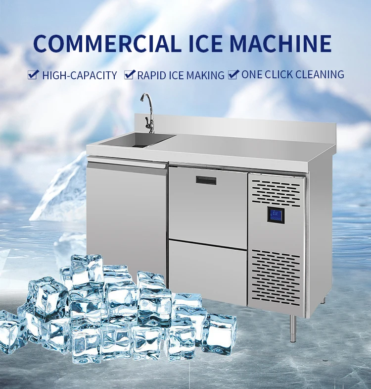 Stainless Steel Under Counter Freestanding Commercial Ice Maker Machine ...