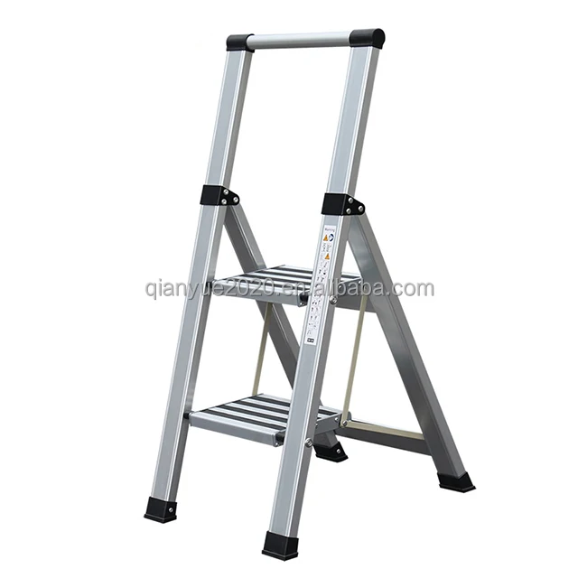 2 Step Luxury Aluminum Ladder folding and open easy store step ladder ...