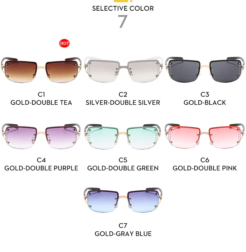 Sunglasses Luxury 2025 Branded Rhinestone Custom Logo Women Sunglasses ...