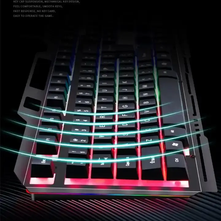 Backlit LED Mechanical Keyboard Mouse Combo Customized Teclado Wired ...