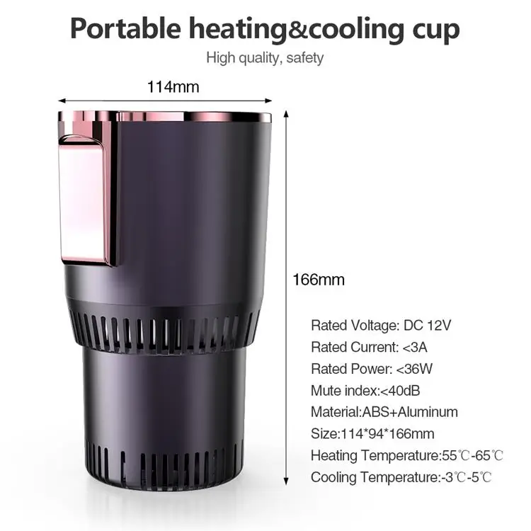 12v Smart Thermal Self Cooling Mug Cup - Portable & Efficient