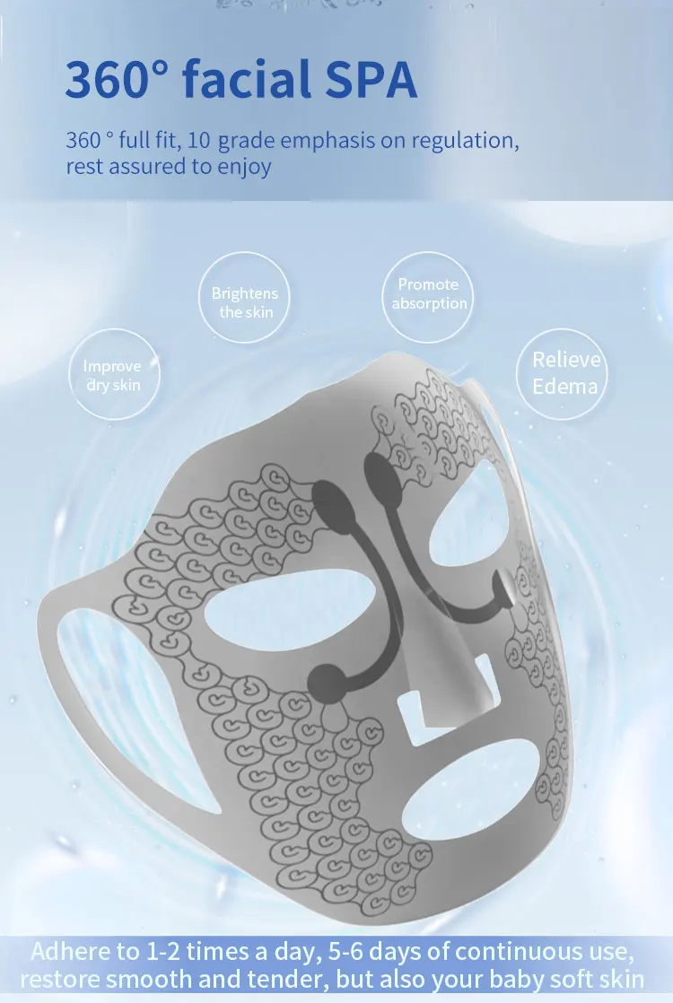 Ems Mask Skin Tightening Spa Beauty Mask Anti-aging Facial Lift Silicon ...