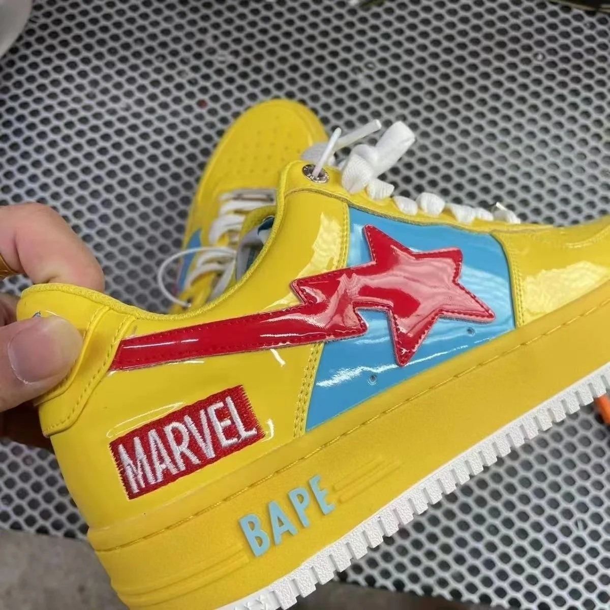 2023 Top Quality Bapestas Shoes Patent Leather Casual Sneakers Vibe ...