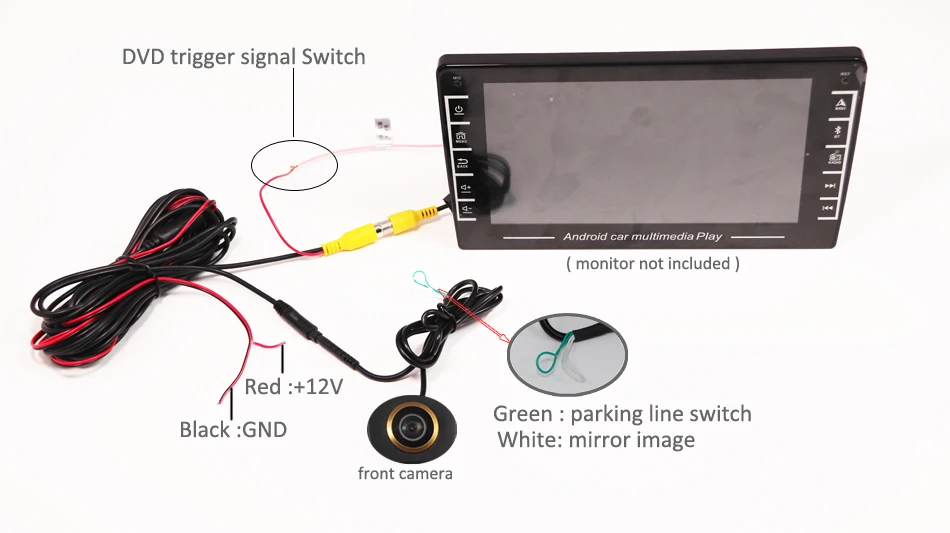 170 Degrees Car Front View Camera for Toyota Highlander