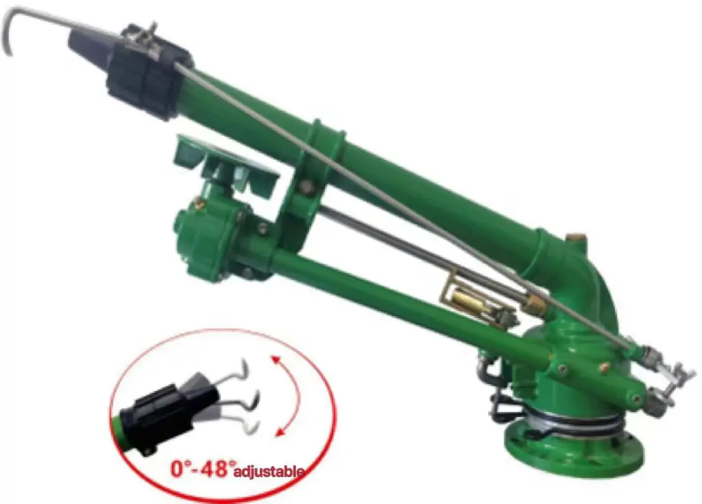 1.5" Flange Turbine Rain Gun Elevation Angle Adjustable 50 High Flow ...