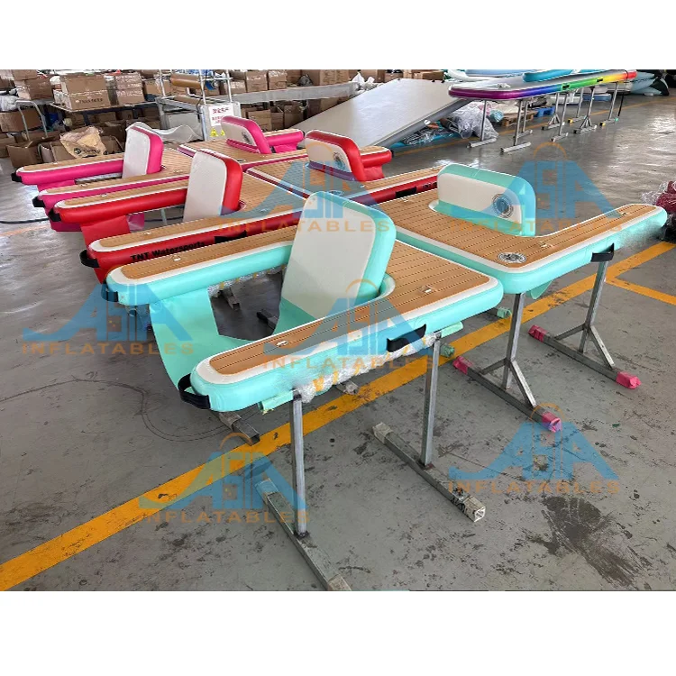 Inflatable Water Floating Raft Platform Pool Bar Table Yacht Dock With ...