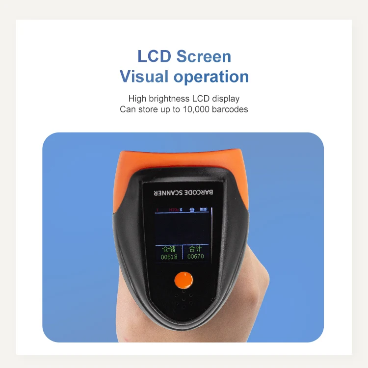 V12 Faster Scanning 2d Wireless Barcode Reader Scanner With Ai Voice ...