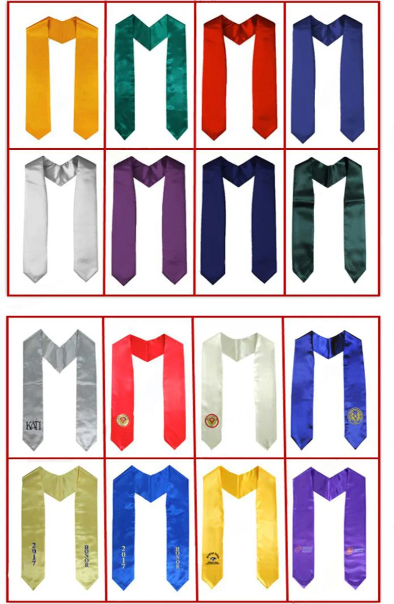 Plain White Sublimation Stole Sublimation Graduation Stoles Wholesale ...