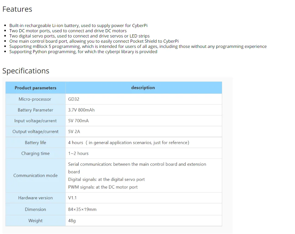 Cyberpi V1.0 Makeblock Main Control Board Supports Mblock5 And Mblock ...