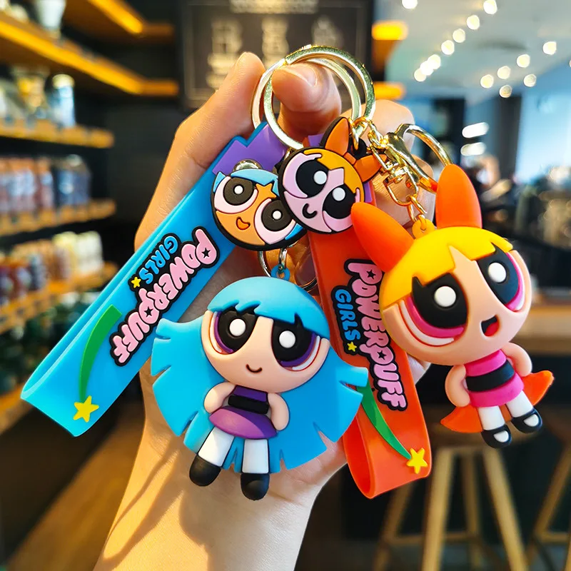 Botu Custom Gifts The Powerpuff Girls Keychain Kawaii Anime Cute ...