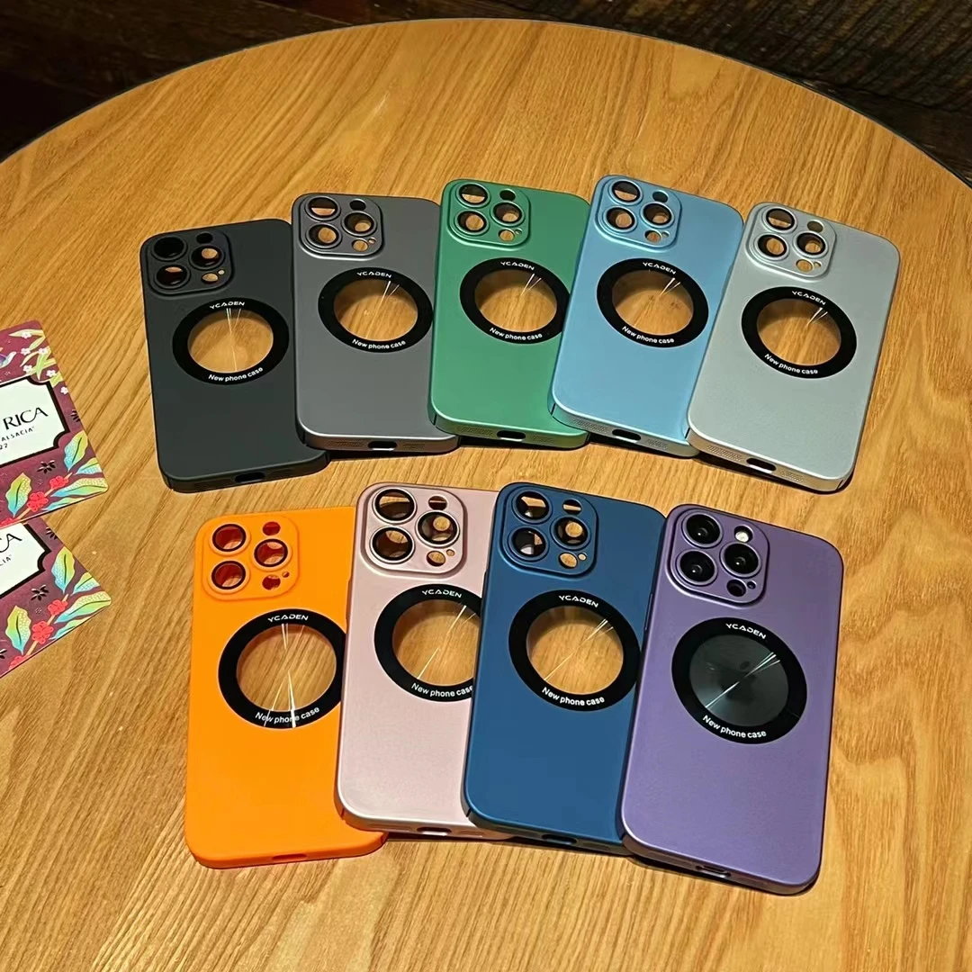 Luxury Matte Logo Hole For Magnetic Wireless Charging Case For Iphone ...