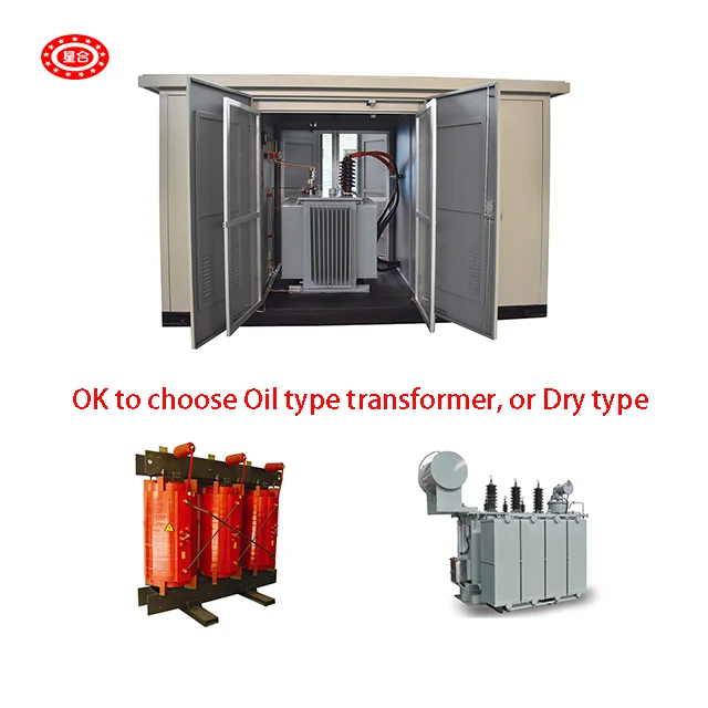 Compact Outdoor 380V-10KV Photovoltaic Substation with High-and-Low ...