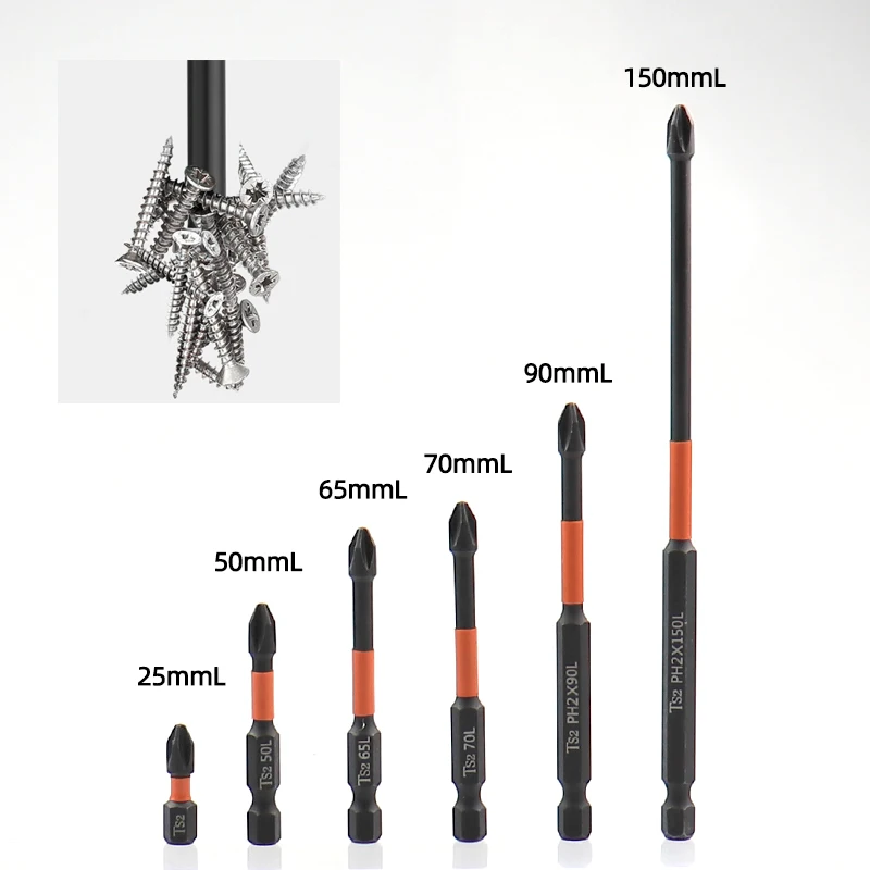 25mm 50mm 70mm 90mm 150mm S2 Phllips Head Multi Bit Screwdrivers ...