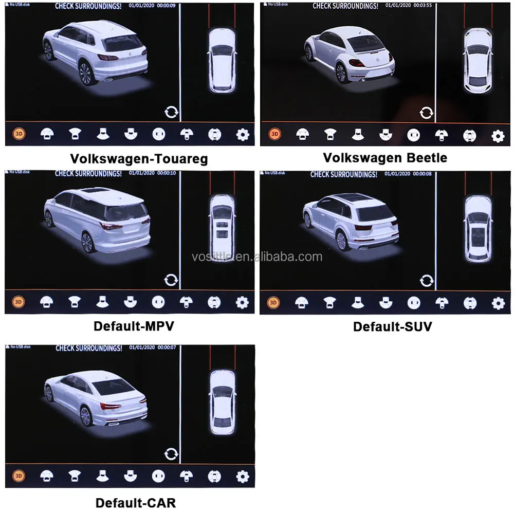 Roadnavi Car 360 AVM System for Ford Ranger Everest SYNC3 SYNC4