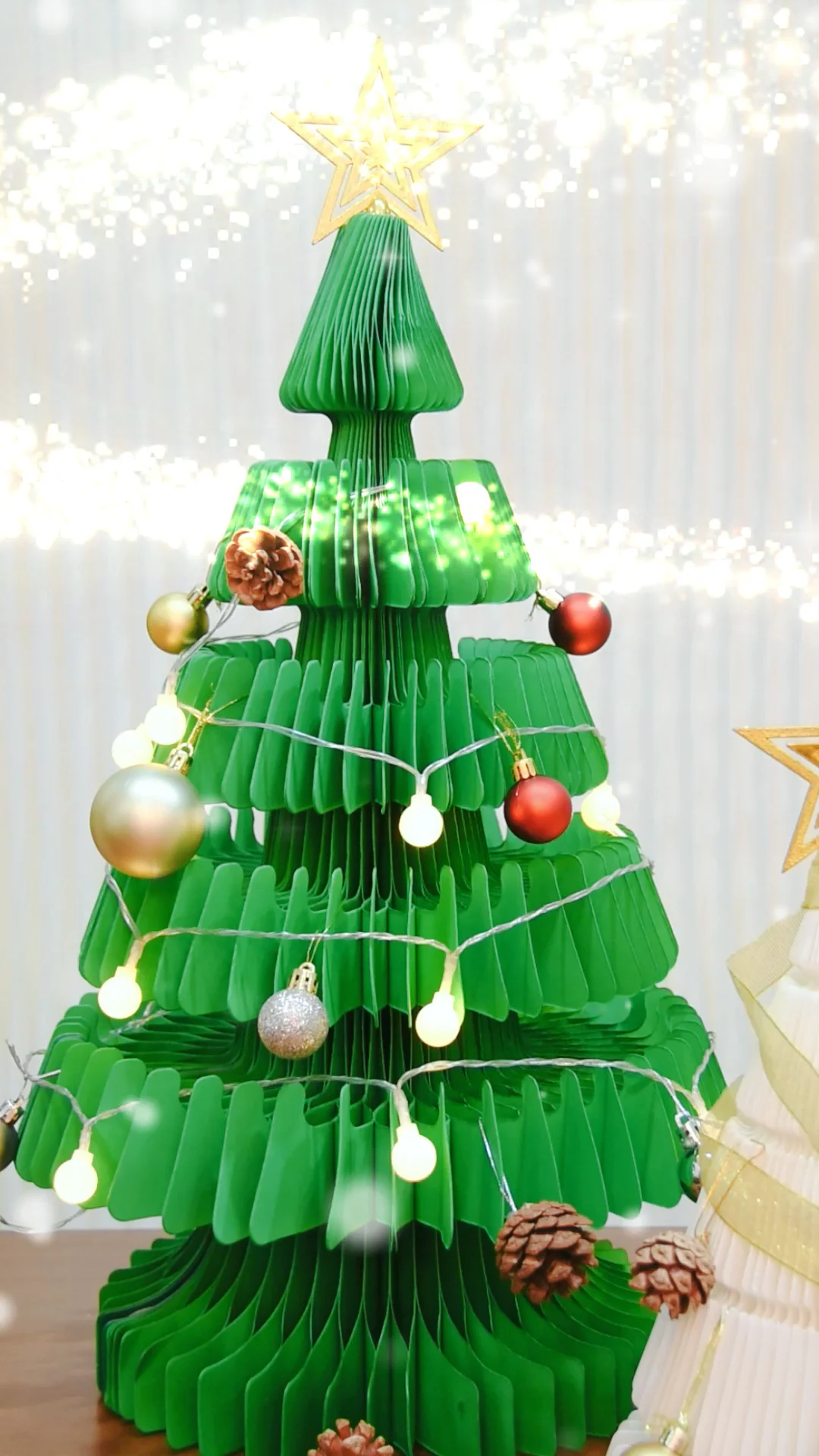Ihpaper Honeycomb Paper Christmas Tree Folding Tree With Christmas ...