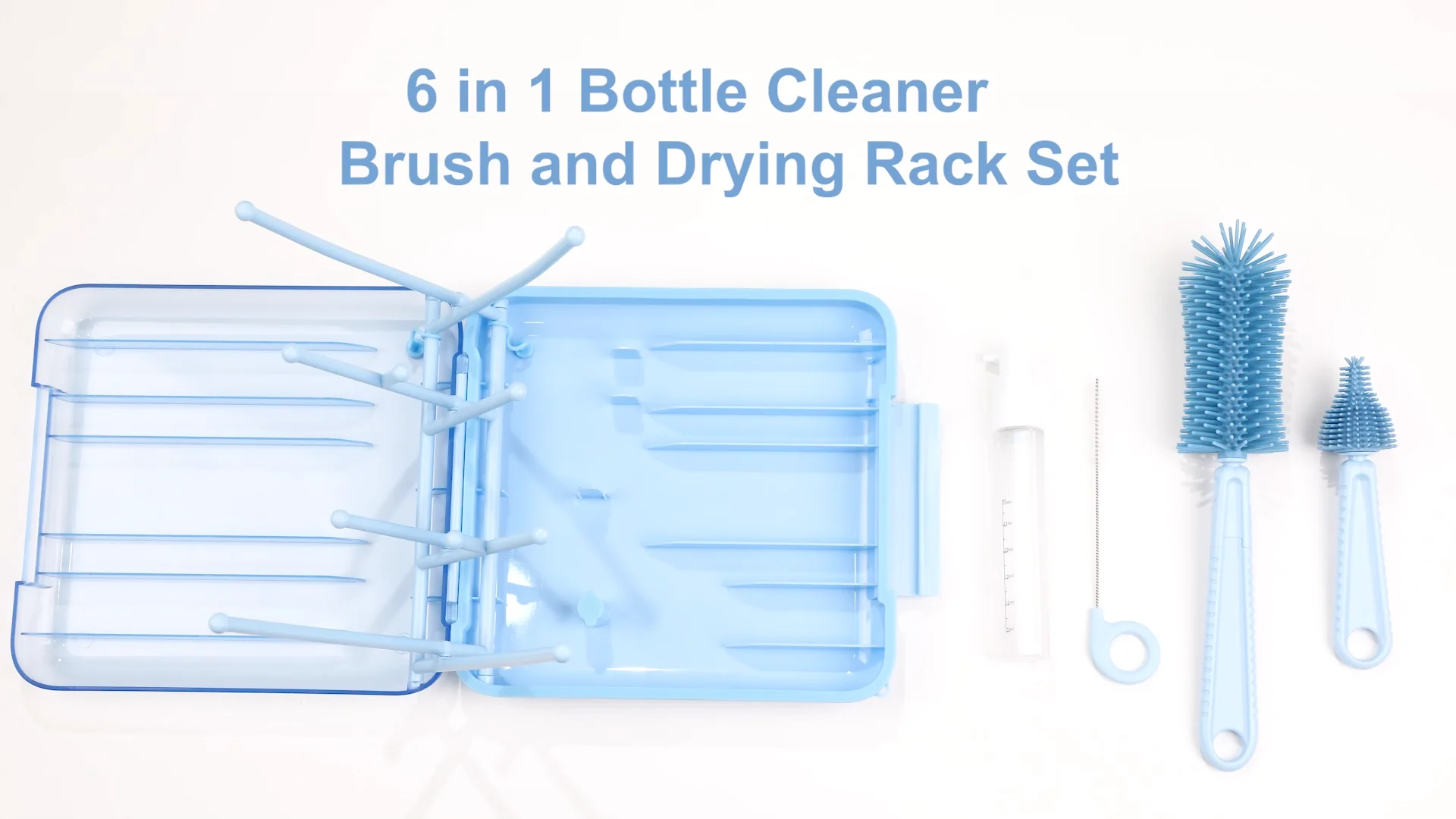 6 In 1 Travel Long Handle Silicone Cleaning Stain Removal Brush Kit ...
