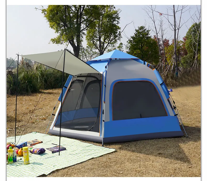 Hexagon Outdoor Portable Folding Beach Tent Fully Automatic Thickened ...
