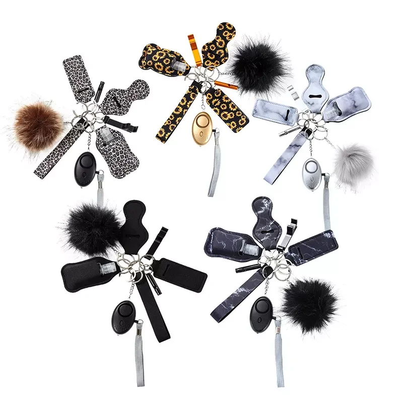 Multi Color Pom Poms Keychains Self Defense Keychain Accessories - Buy ...
