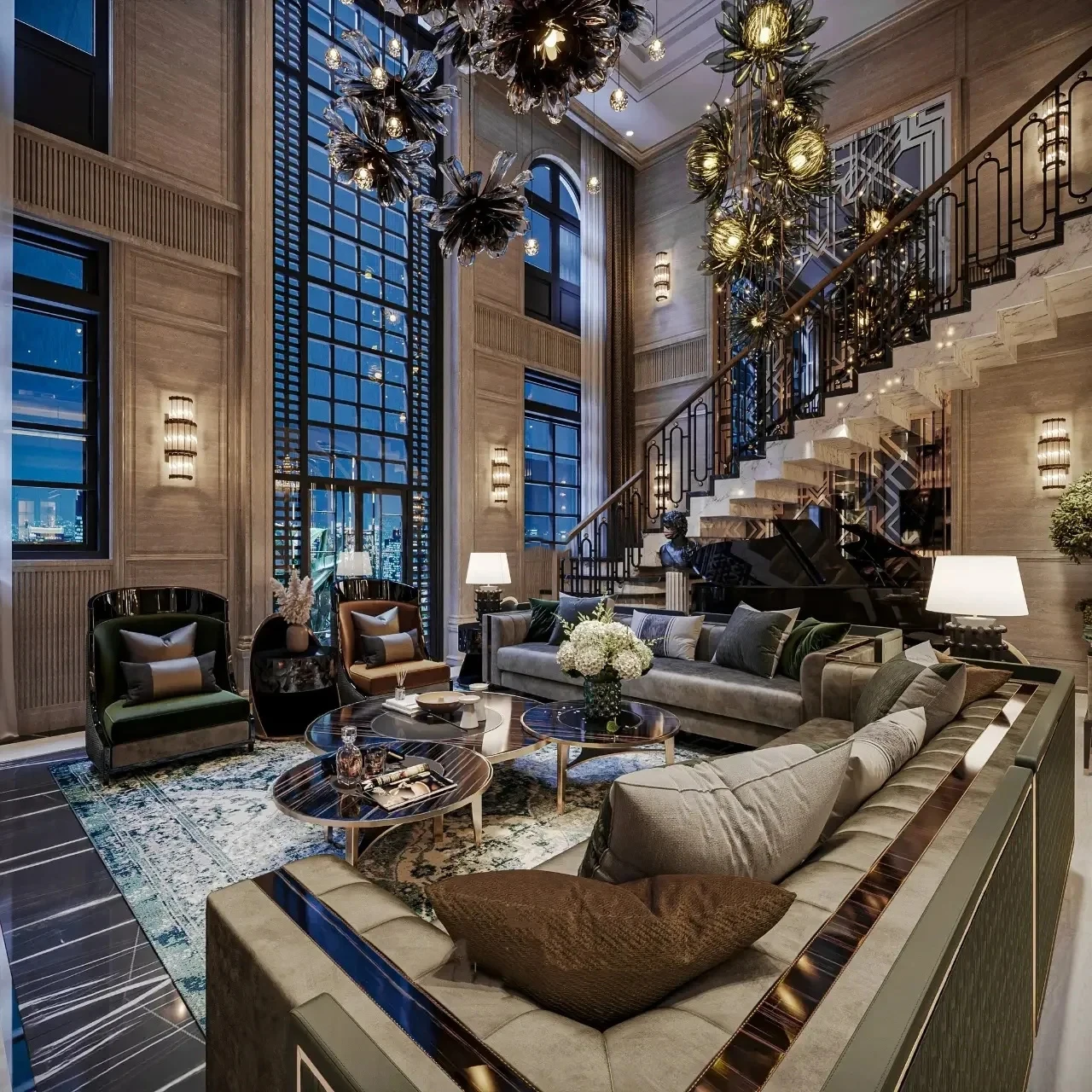 Modern Superior Hotel Lobby Ballroom Villa Design Creative Shopping ...