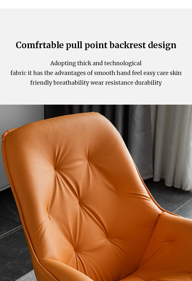 Modern Leather Living Room Chair Rotating Single Sofa Chair Revolving ...