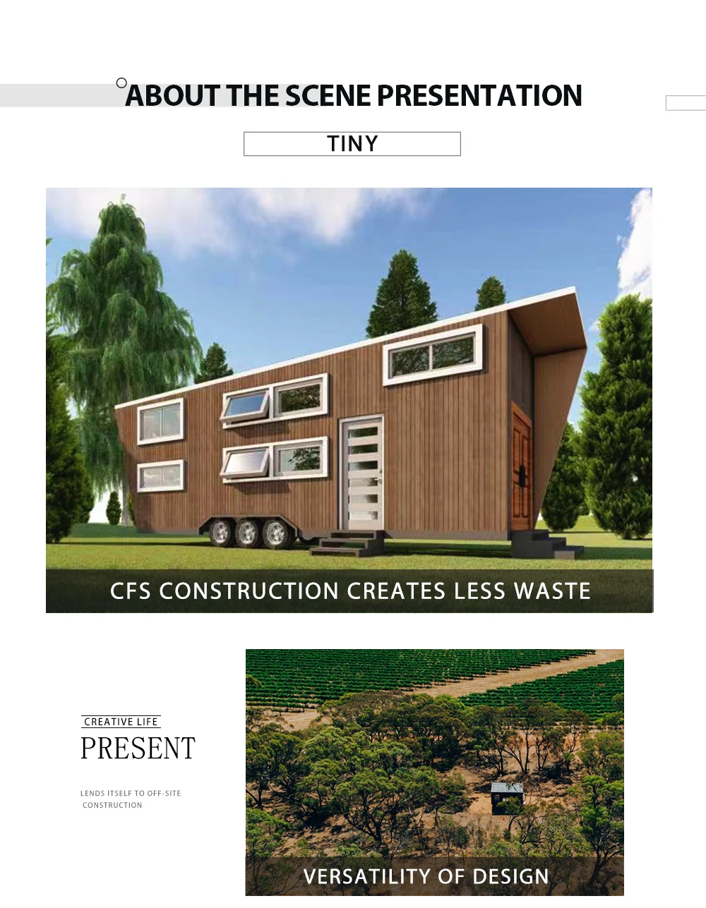 Manufactured Made Prefab Tiny House Home On Wheels Modern Log Cabin ...