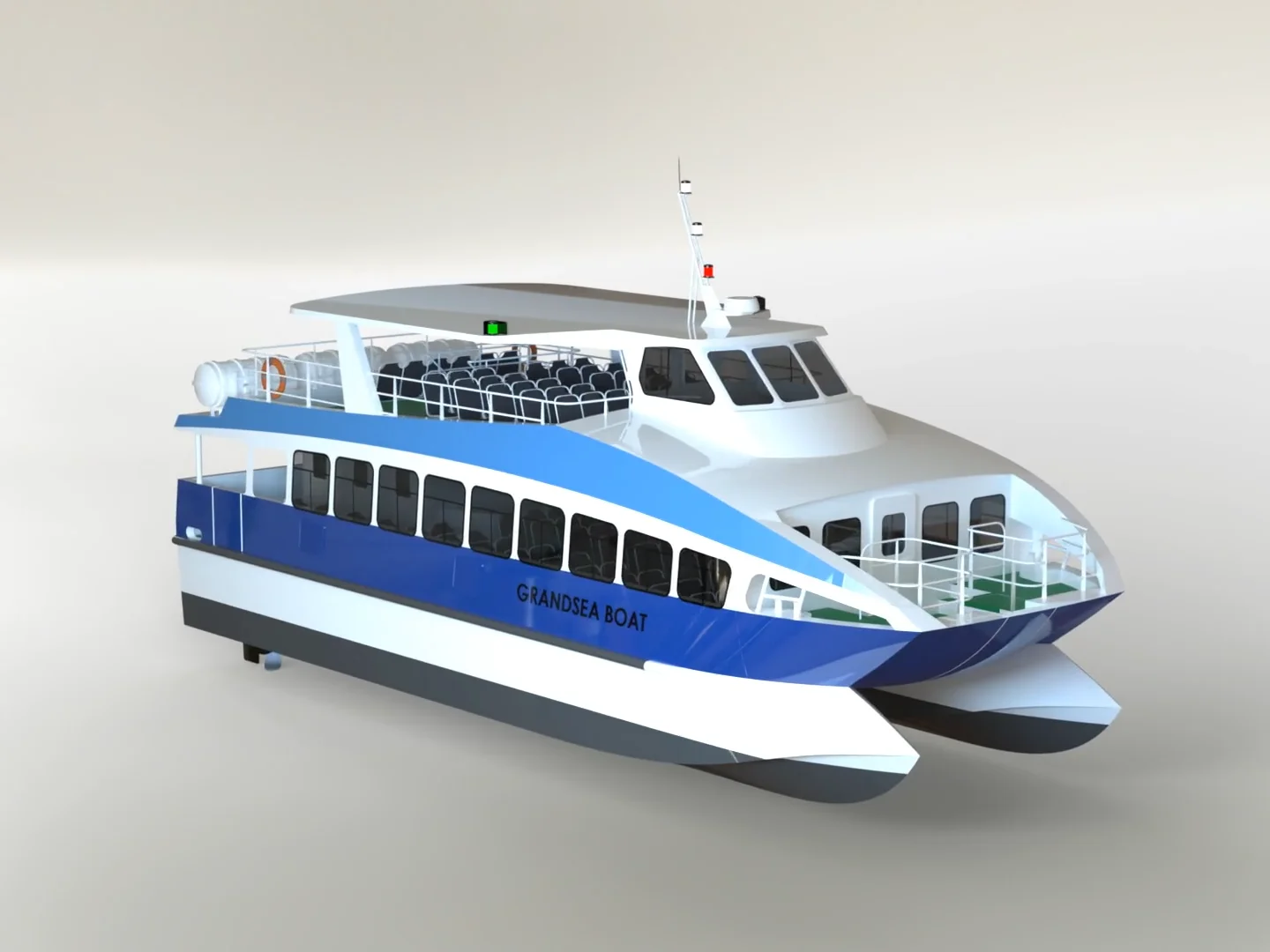 Grandsea Length 17m Double Deck Aluminum Catamaran Passenger Boat Ferry ...