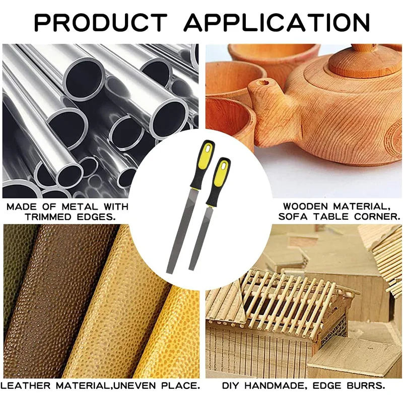 Stainless Steel Half Round Files - Sharp & Durable Tools