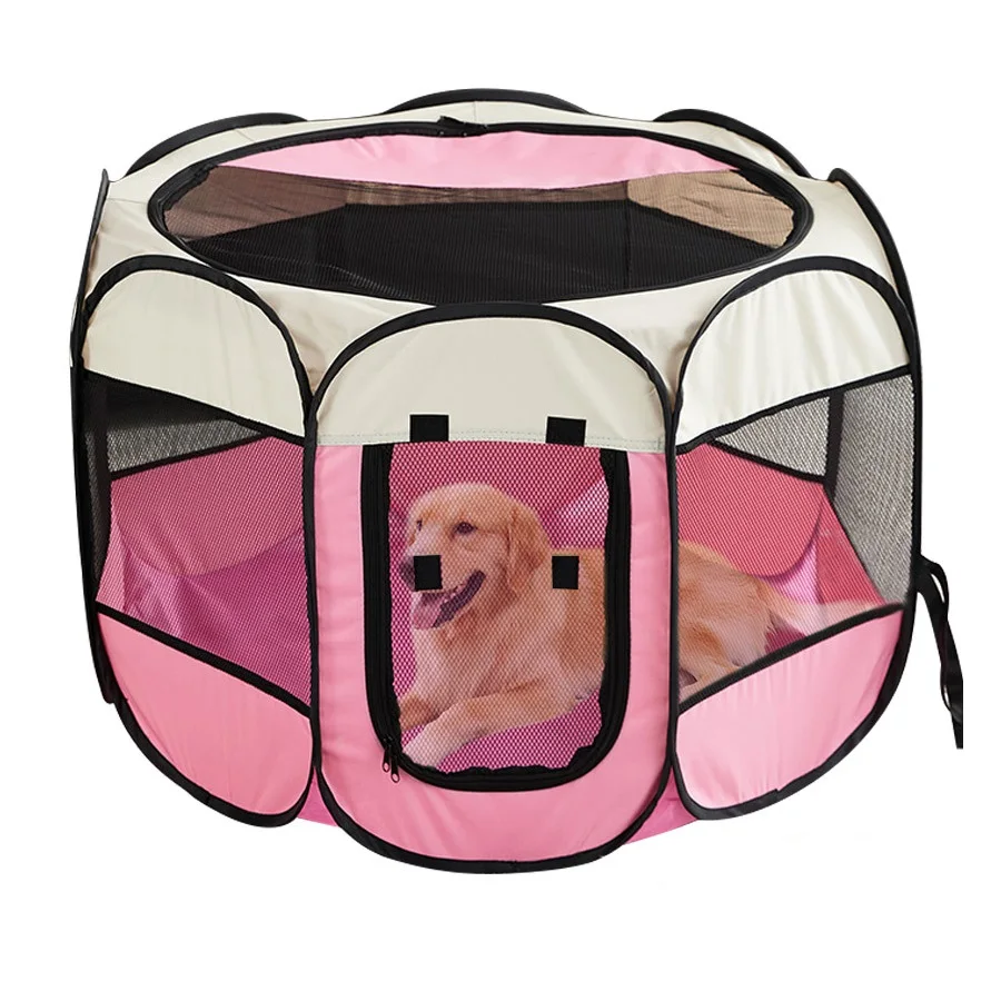Foldable Octagon Pet Fence Tent Oxford Cloth Ventilated Cat Room Dog ...