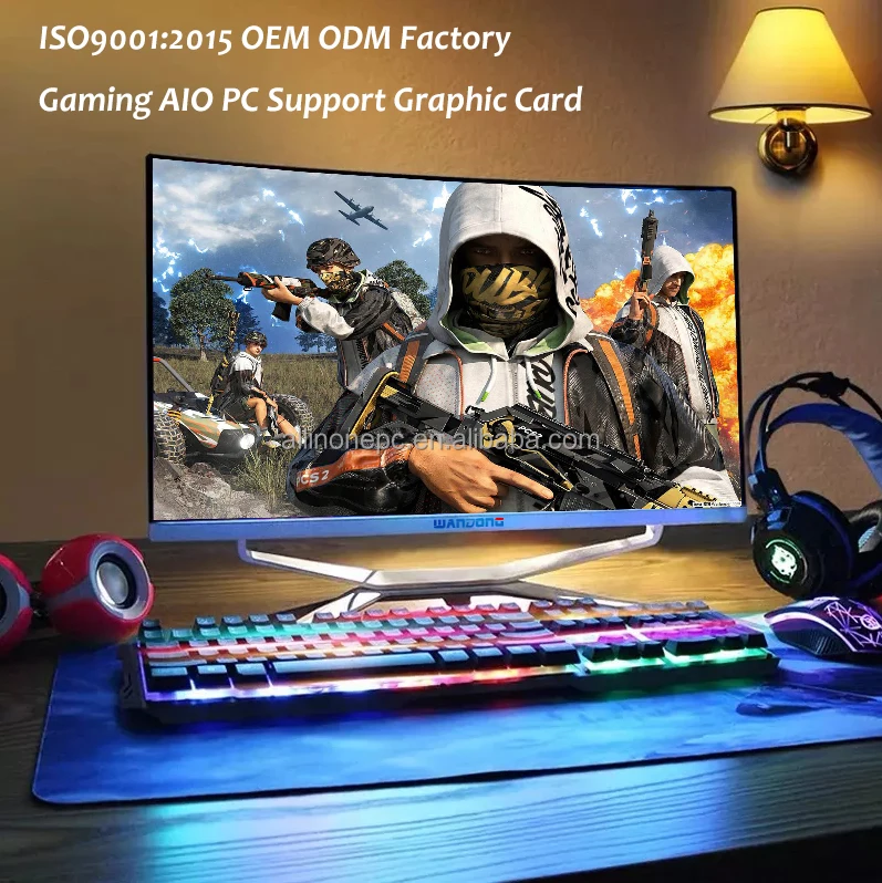 Wandong 27'' 2k 165hz Curved Touch All In One Computers Game Computer ...