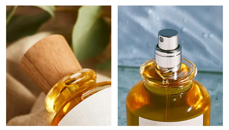 Vietnam Wewood Luxury Cylinder Parfum Cap Glass Perfume Bottle