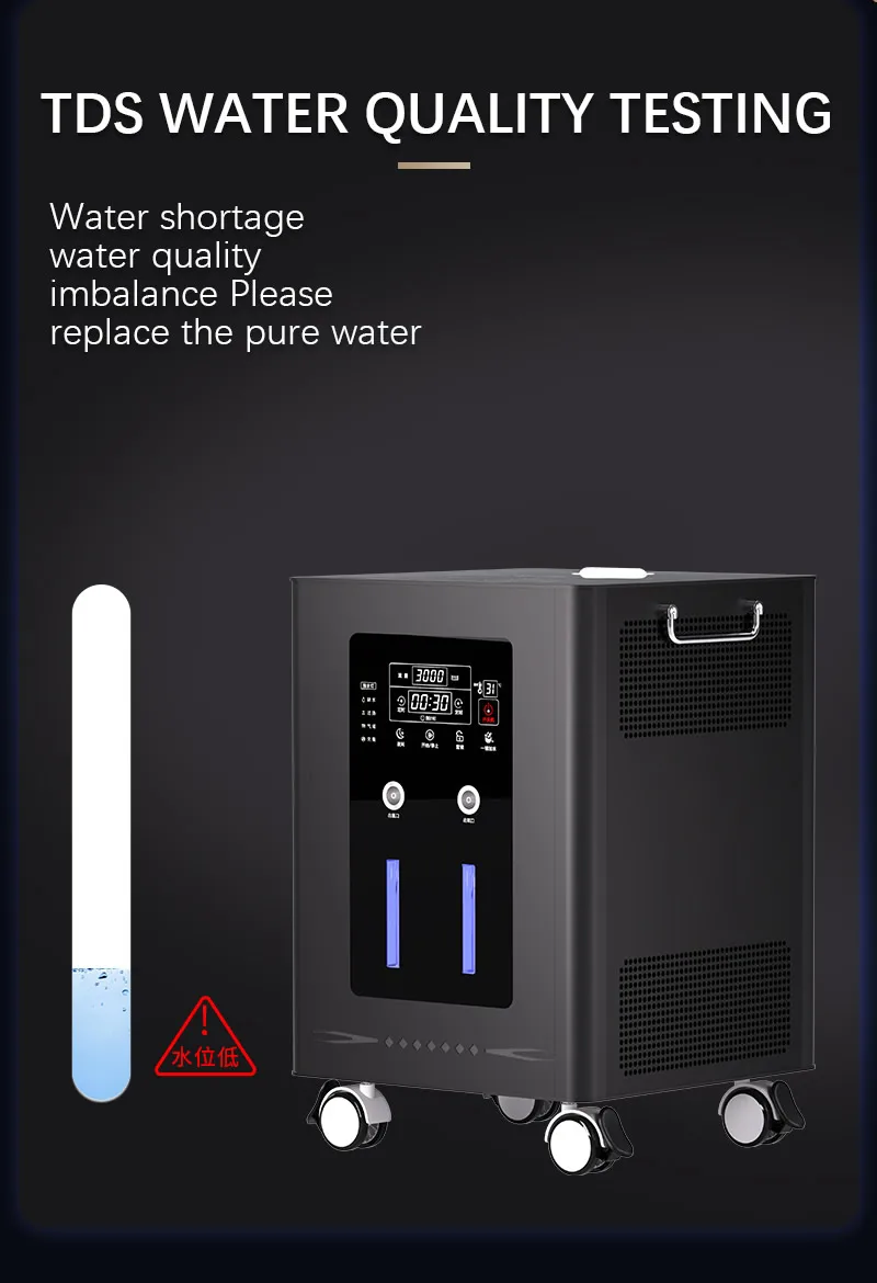 1800ml/min Hydrogen Generator H2 Inhalation Machine Large Capacity High ...