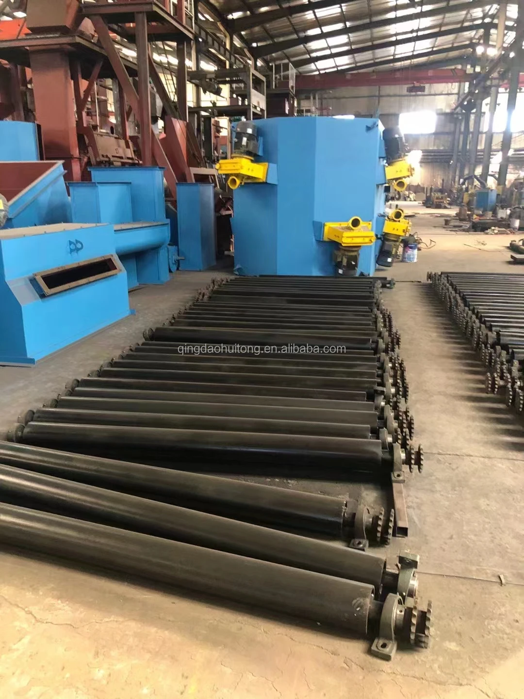 Qingdao Automatic Continuous Roller Pass Through Shot Blasting Machine ...