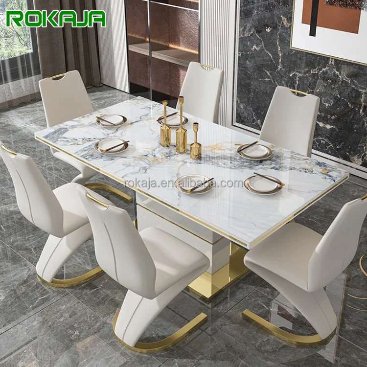 Dining Table Set Factory Price Modern Mermaid Dining Table 6 8 Chairs ...