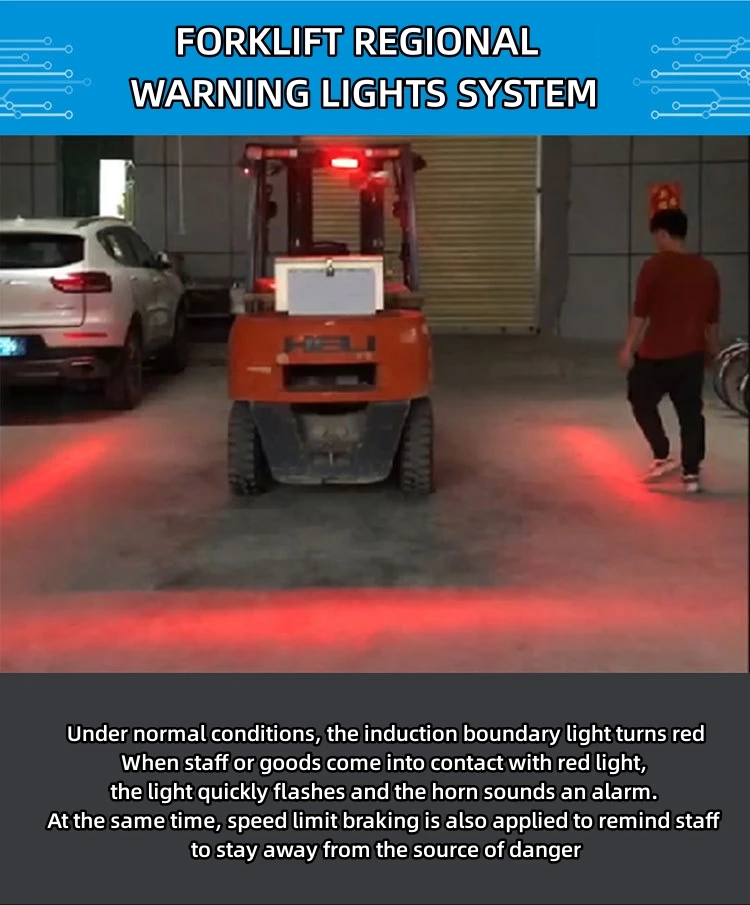 Forklift Regional Warning Lights System Prompts for Safety Collision ...