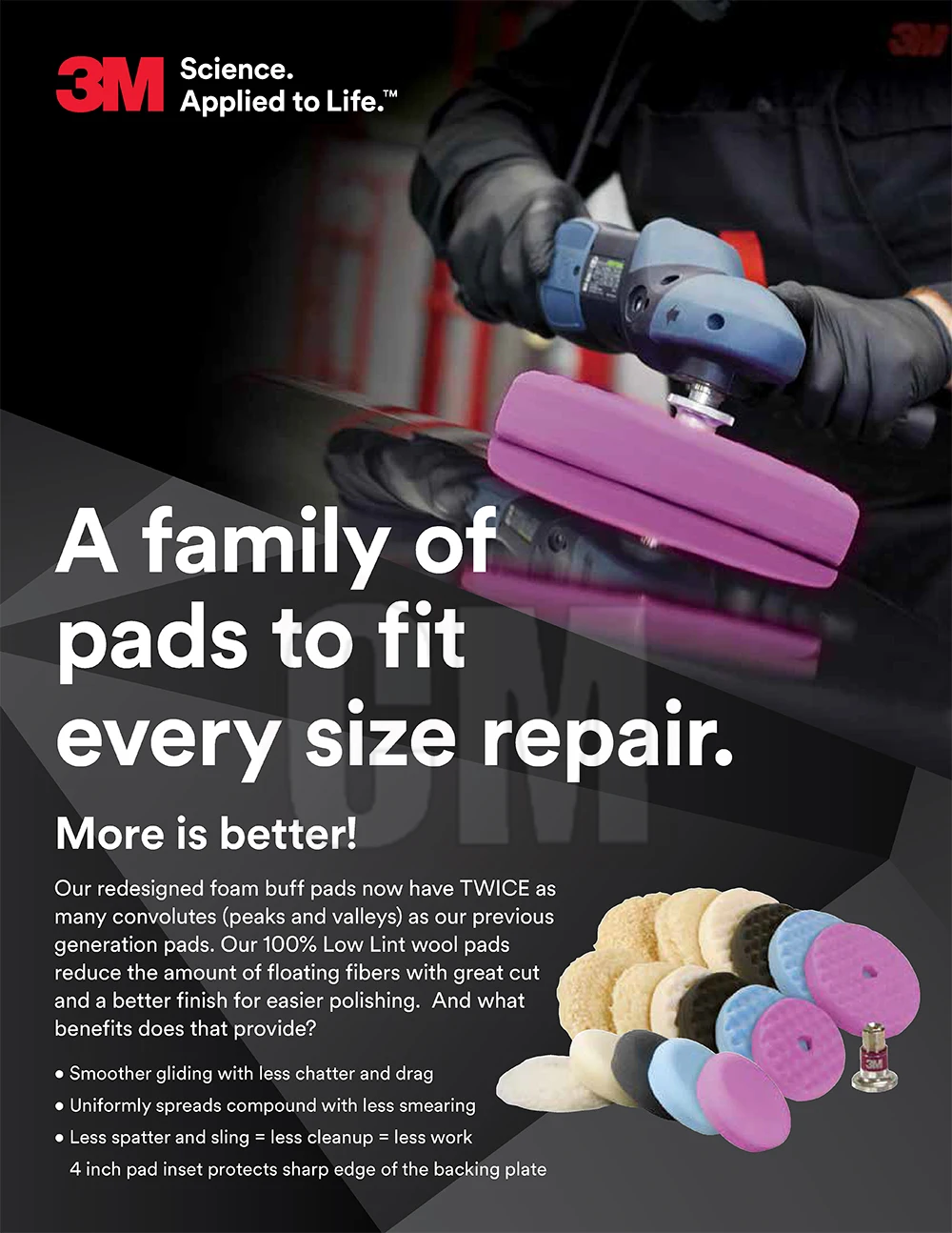 3M 33271 M14 Angle Grinder Conversion Screw Polishing Machine Adapter ...