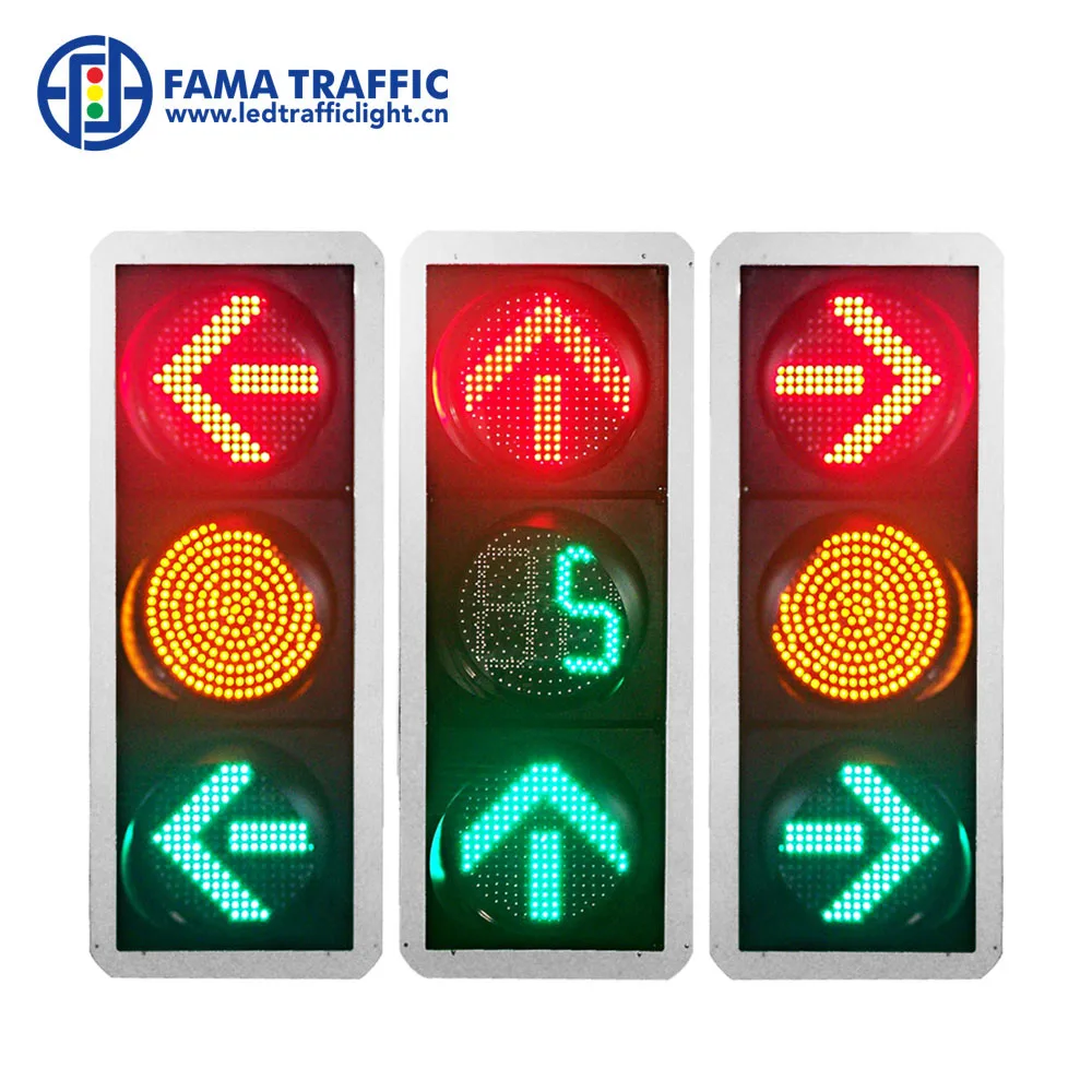 400mm Led Traffic Signal Light Semaforos Red Green Arrow With Yellow ...