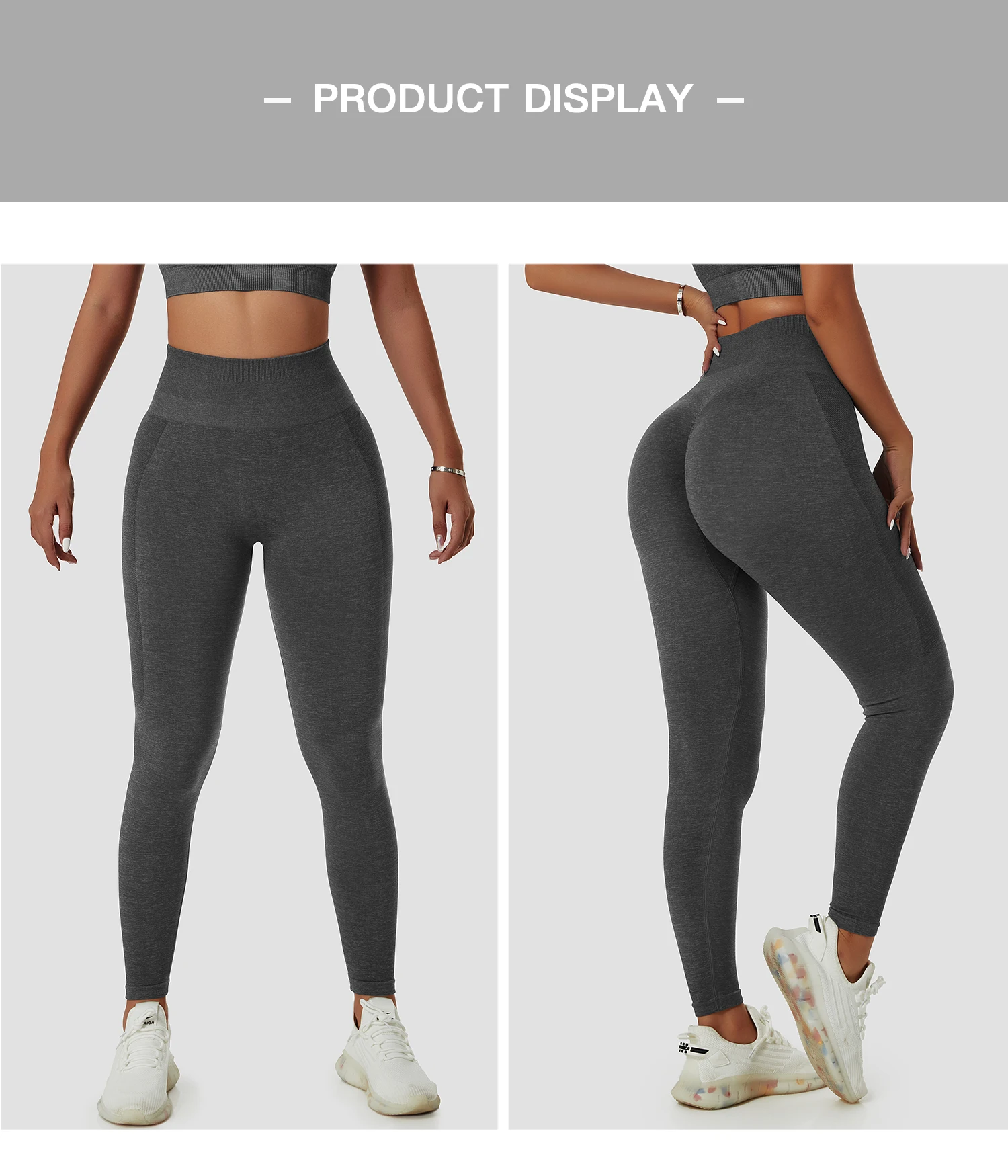 Double Dyed Seamless High Waist Yoga Leggings Side Breathable Mesh Gym