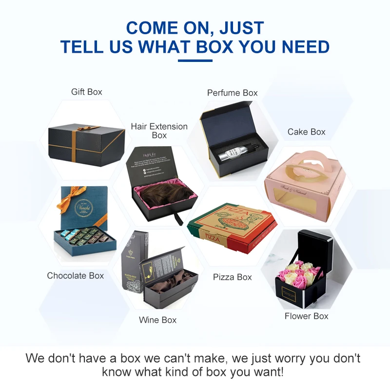 Custom Logo Luxury Cardboard Gift Woman Hair Packaging Boxes Wholesale ...