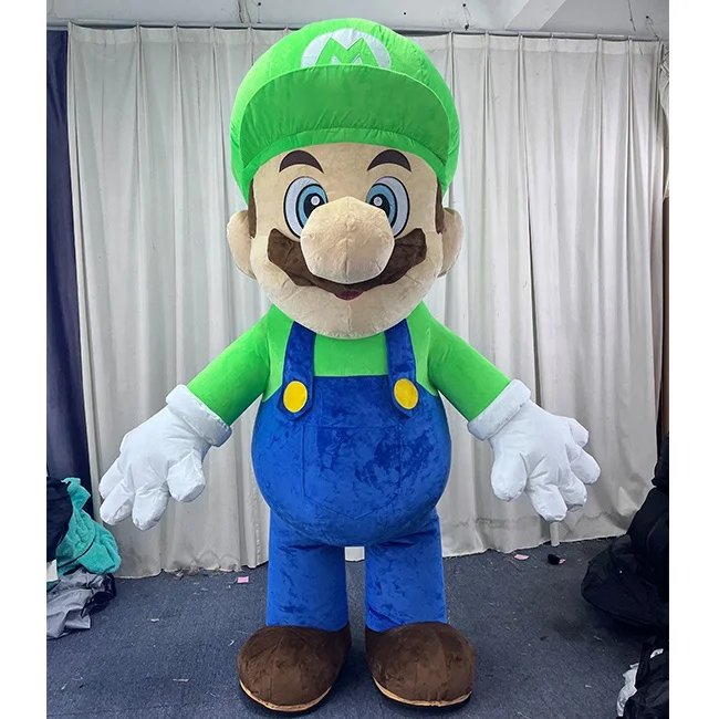 Efun MOQ 1 PC Hot Inflatable Super Mario Luigi Mascot Costume