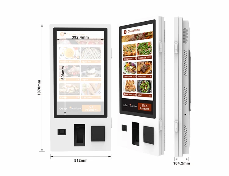 Touch LCD Menu Self Ordering Kiosk Payment Machine Restaurant Self ...