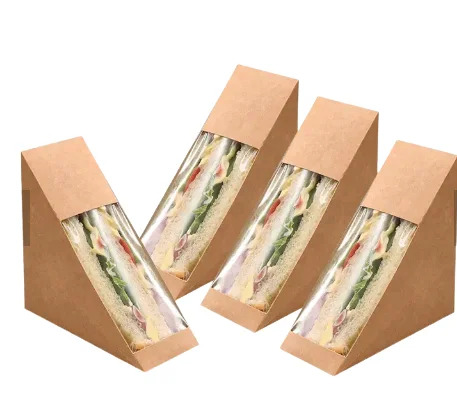 Reusable Sandwich Packing Boxes Food Kraft Takeout Sandwiches Wrapping ...